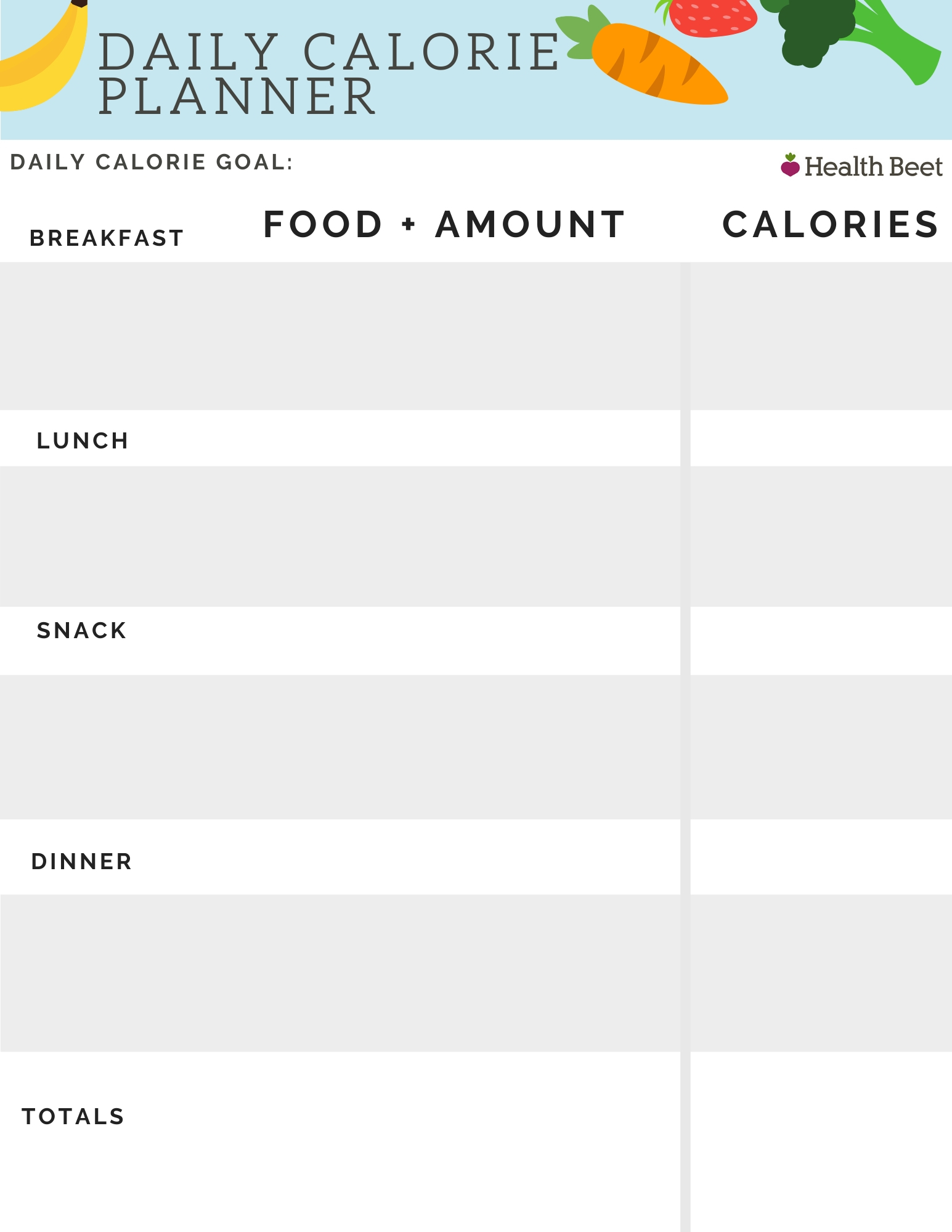 Free Worksheets And Printables Health Beet