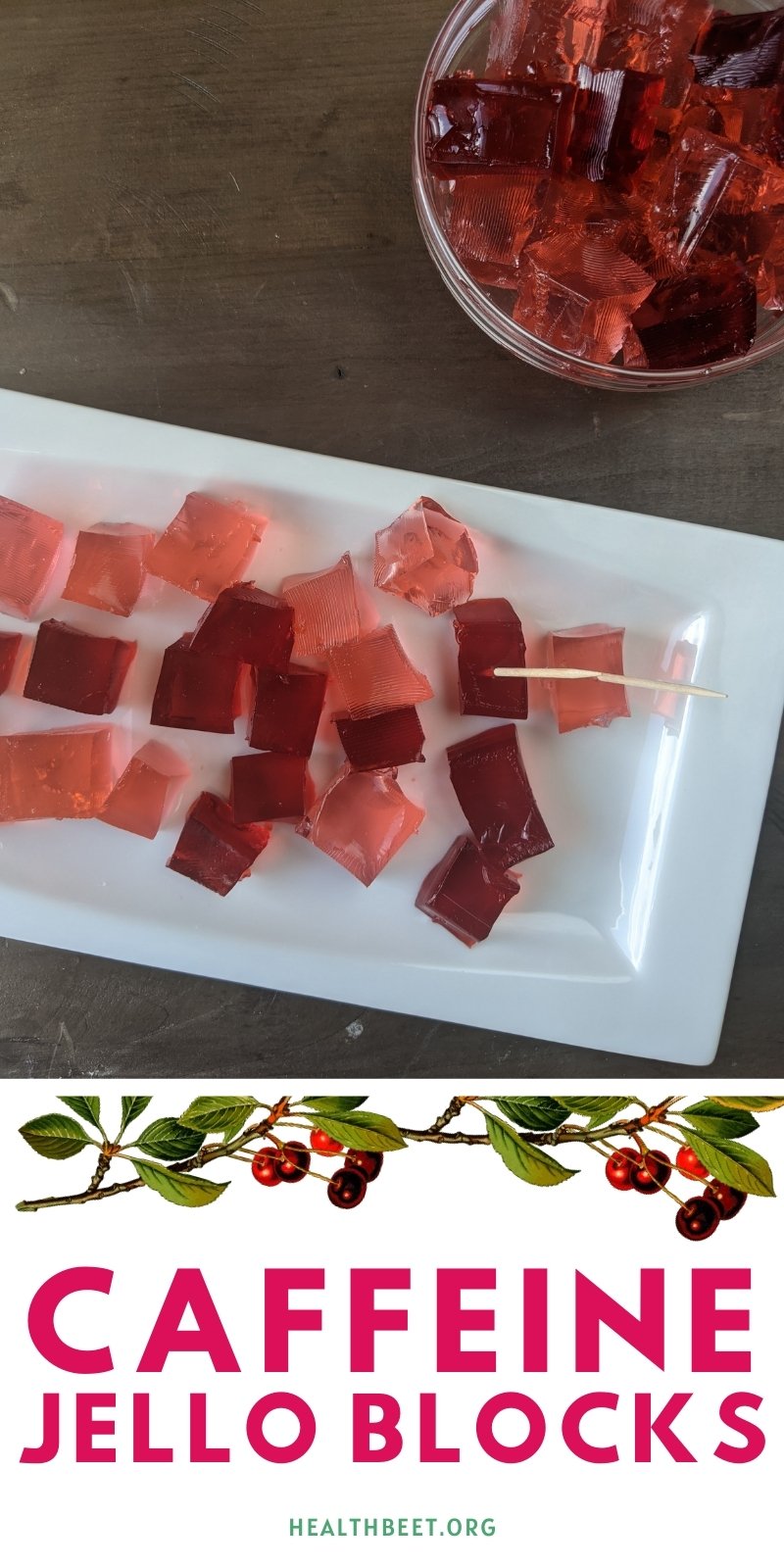 Caffeine, Sugar-Free Jello Blocks - Health Beet