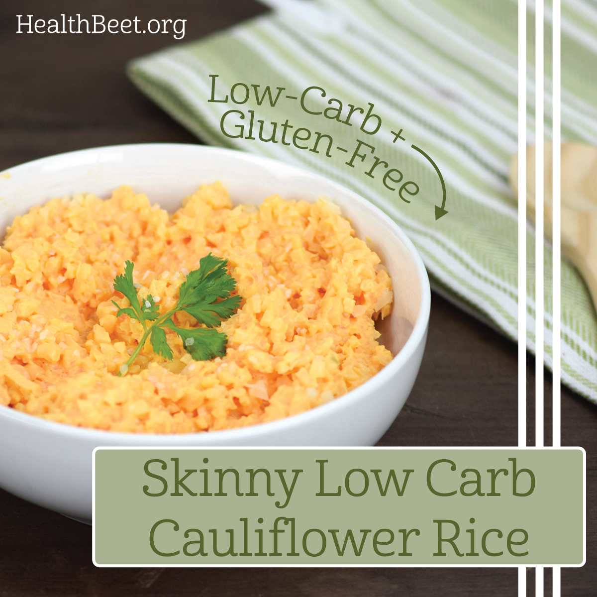 Skinny Low Calorie Cheesy Cauliflower Rice - Health Beet