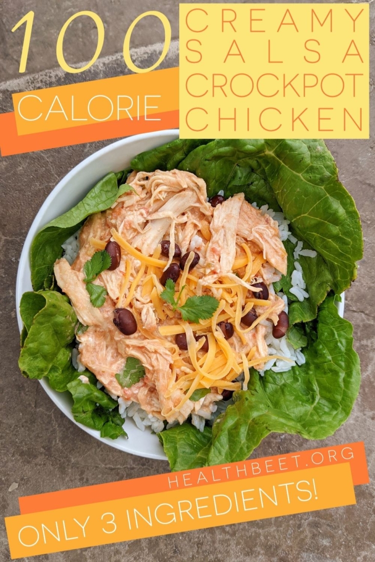 100 Calorie Creamy Salsa Crockpot Chicken - Health Beet