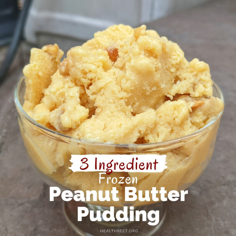 3 Ingredient - Low Fat Frozen Peanut Butter Pudding - Health Beet