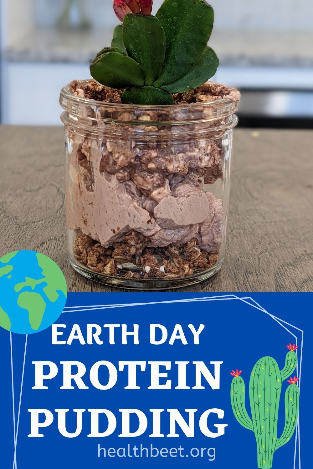 Earth Day Chocolate Protein Pudding Cups - Health Beet