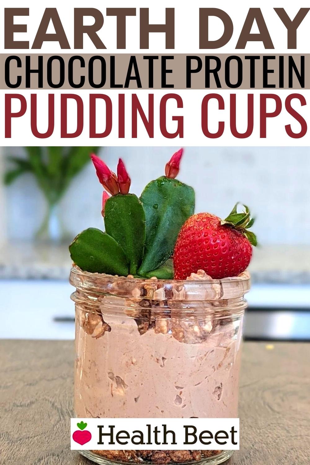 Earth Day Chocolate Protein Pudding Cups - Health Beet