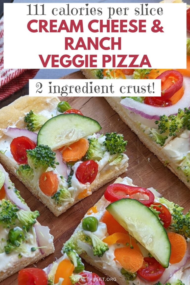Cream Cheese & Ranch Veggie Pizza 111 calories per slice - Health Beet