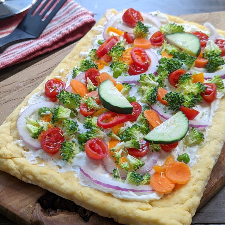 Cream Cheese & Ranch Veggie Pizza 111 calories per slice - Health Beet