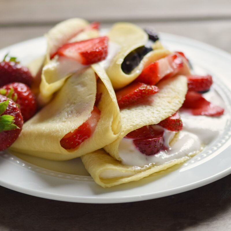Easy Berry Dessert Protein Crepes - Health Beet