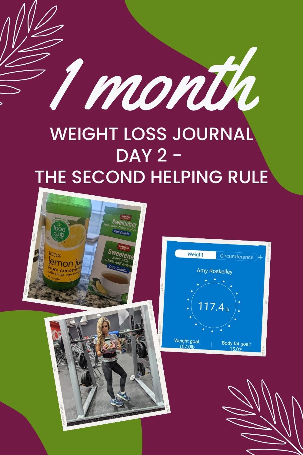 Day 2: The Second Helping Rule {One month Weight Loss Journal} - Health ...
