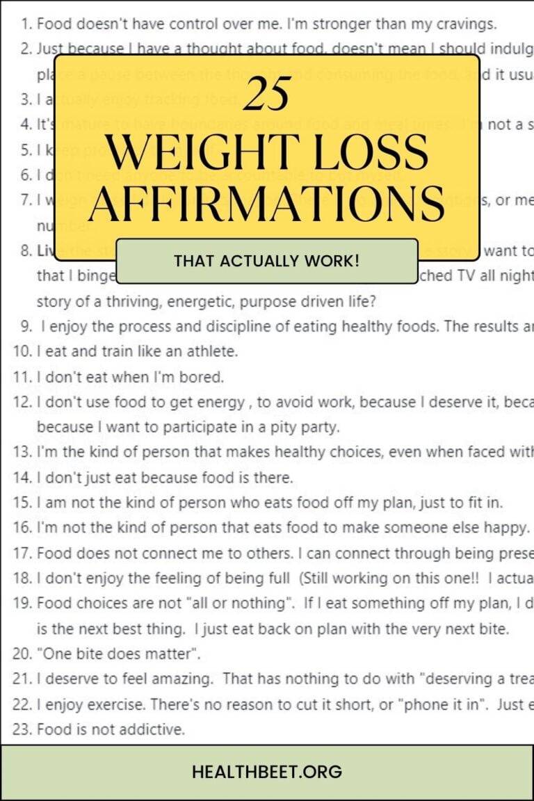 25 Weight Loss Affirmations That Actually Work {from losing weight to ...