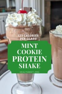 Low Calorie Mint Chocolate Protein Shake {123 calories for 24oz glass ...