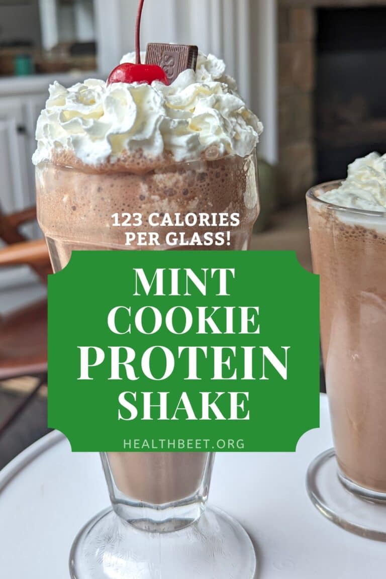 Low Calorie Mint Chocolate Protein Shake {123 calories for 24oz glass ...