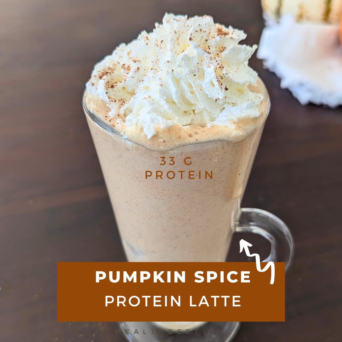 Pumpkin Spice Protein Latte {Hot or Cold! 33 g Protein} - Health Beet